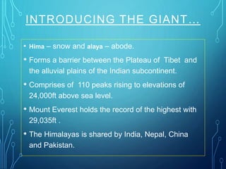 Sustaining Himlayas - Carbon Footprints : Class 9 | PPT