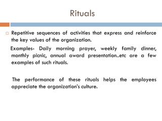 Sustaining organisational culture & means of transmitting | PPTX