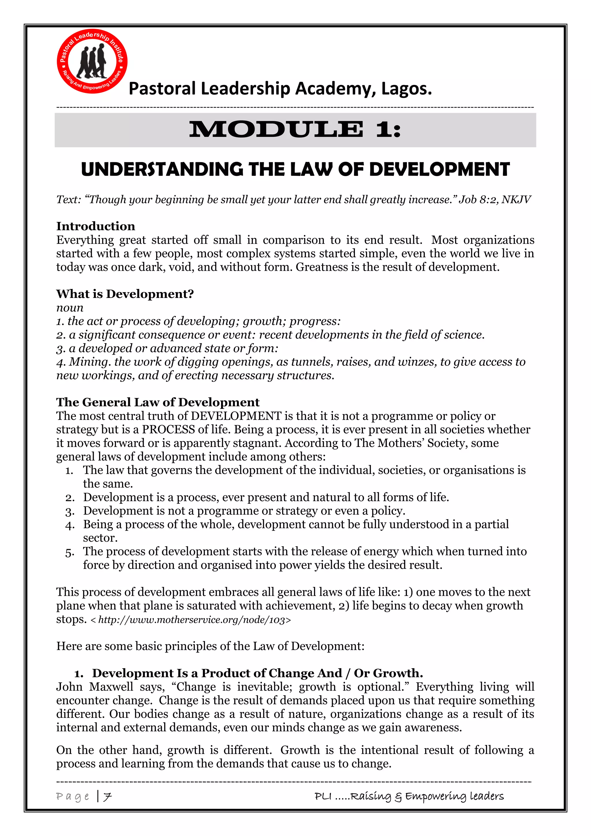 Sustaining the Next Level Retreat Modules SIB brethren | PDF