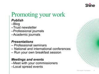 Sustaining your work | PPTX