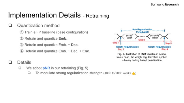 Extremely Low Bit Transformer Quantization for On-Device NMT | PPT