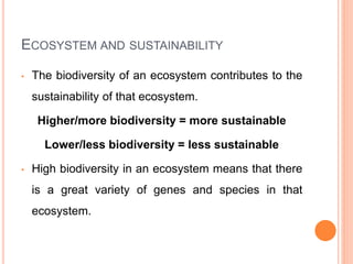Sustanable use of ecosystem | PPT