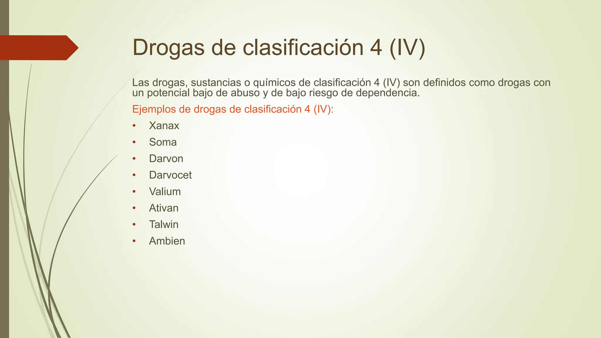 Sustancias controladas (Drogas y sus clasificaciones) | PPTX