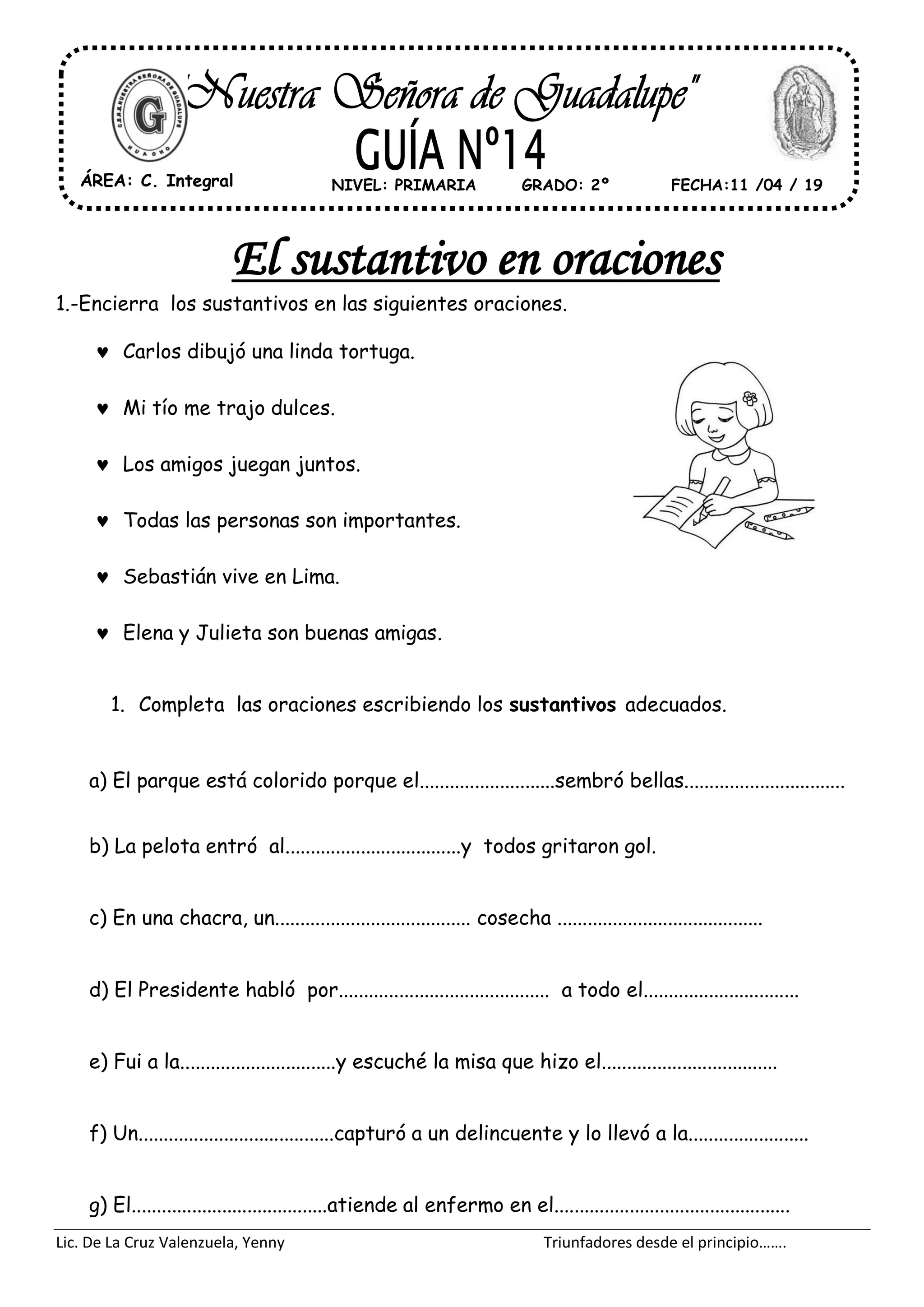 Sustantivo en oraciones | PDF