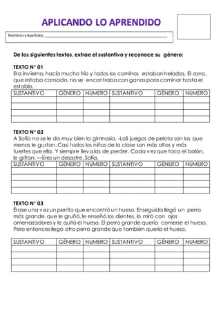 Sustantivo evaluacion | DOCX