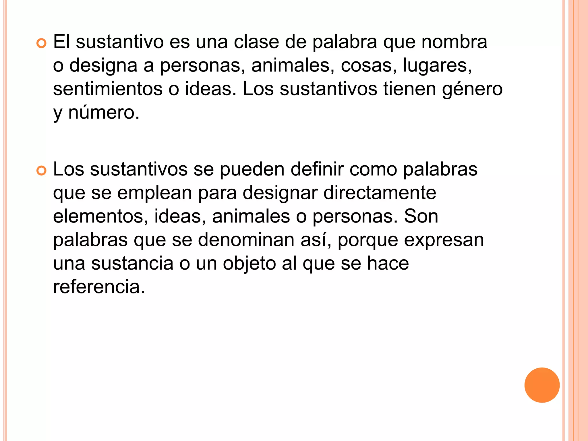 Sustantivos | PPTX