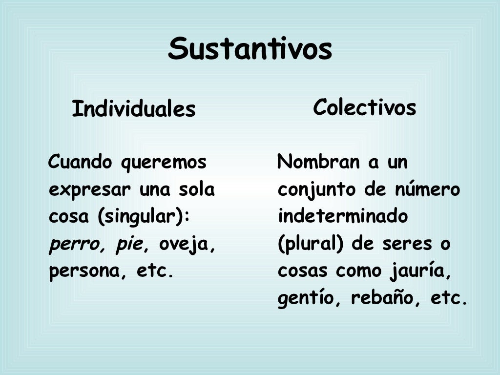 Sustantivos Colectivos