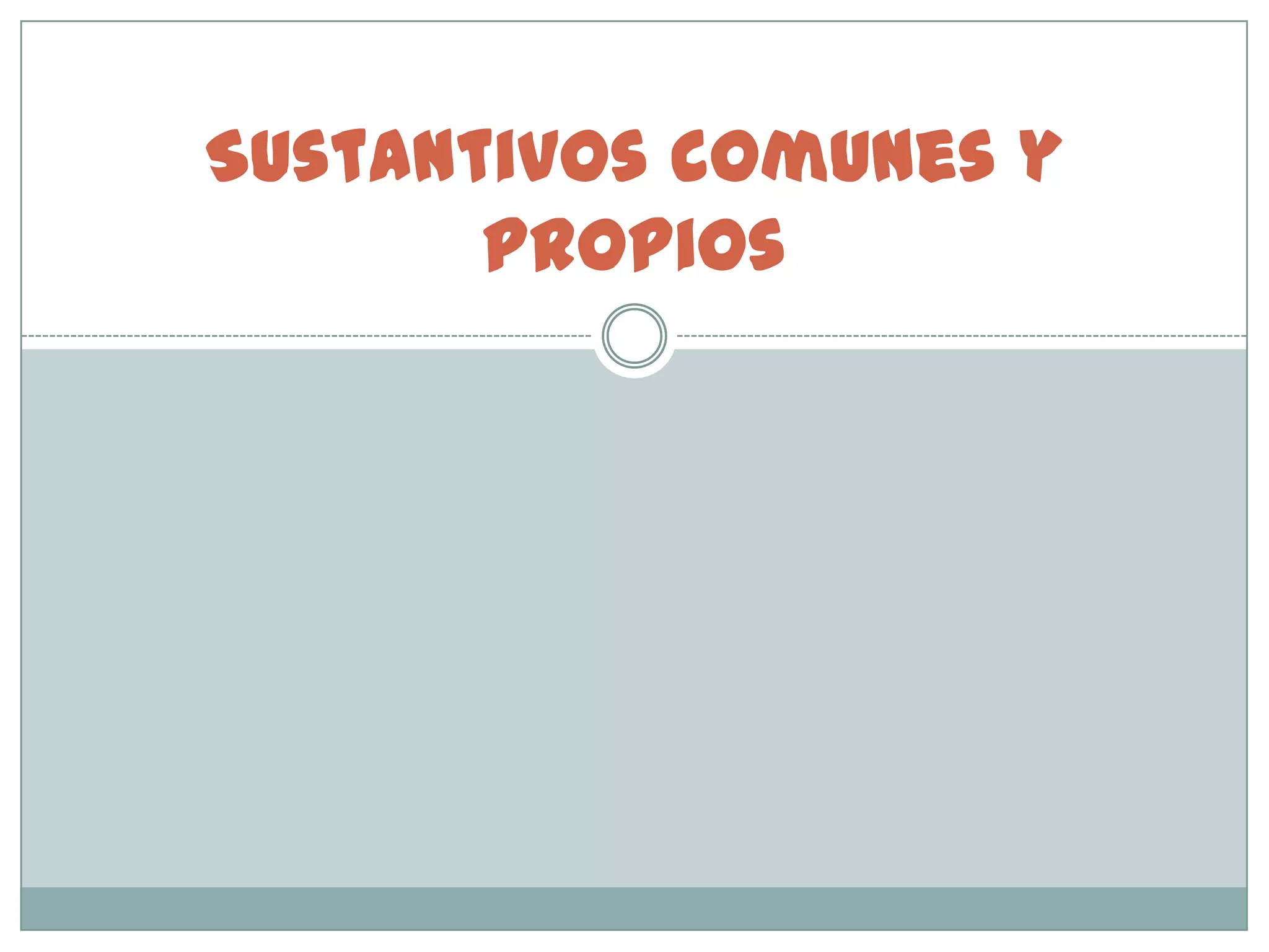 Sustantivos comunes y propios | PPTX