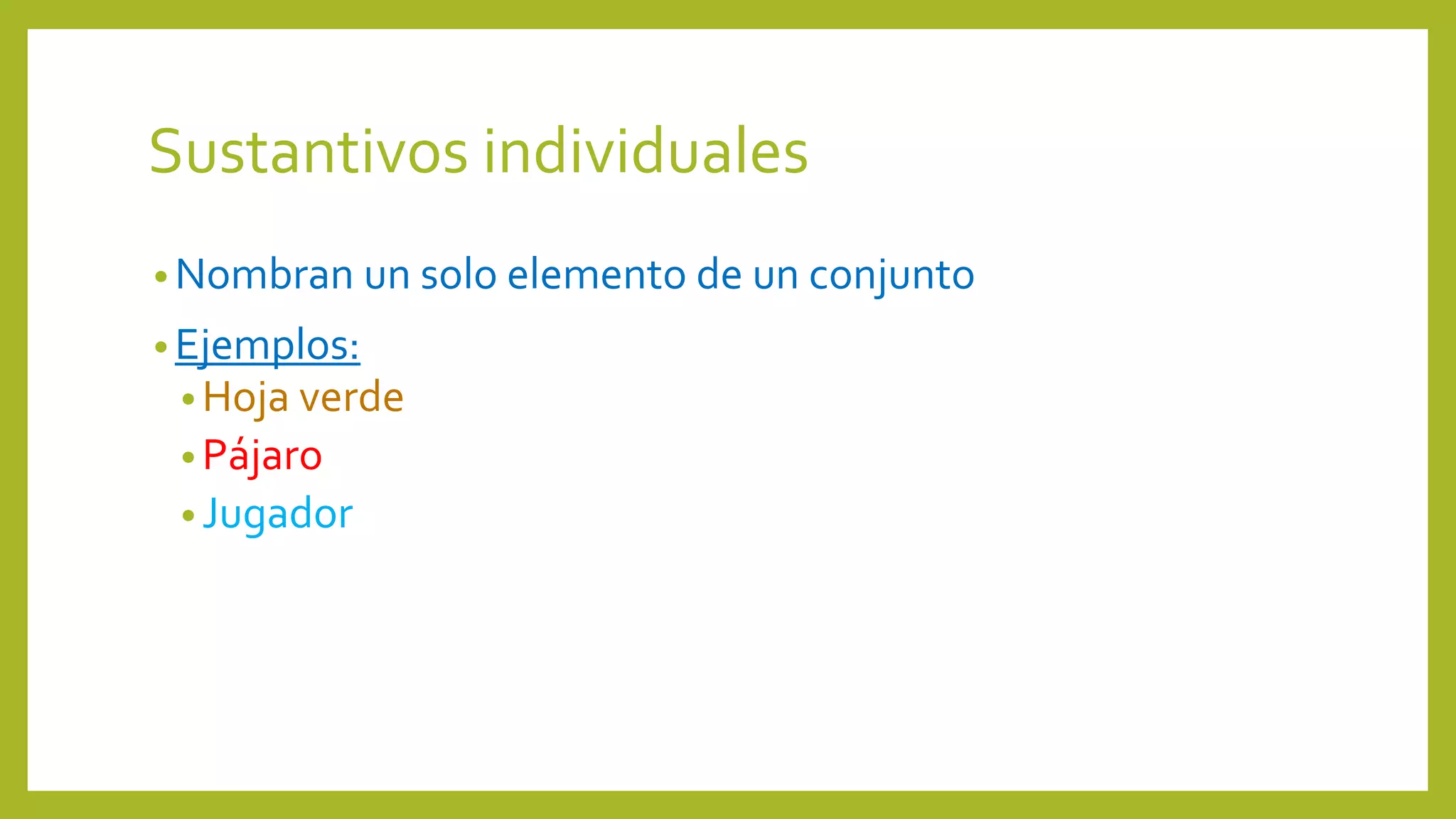 Sustantivos individuales y colectivos | PDF