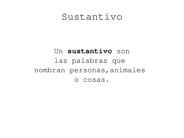 Sustantivos presentacion | PPT