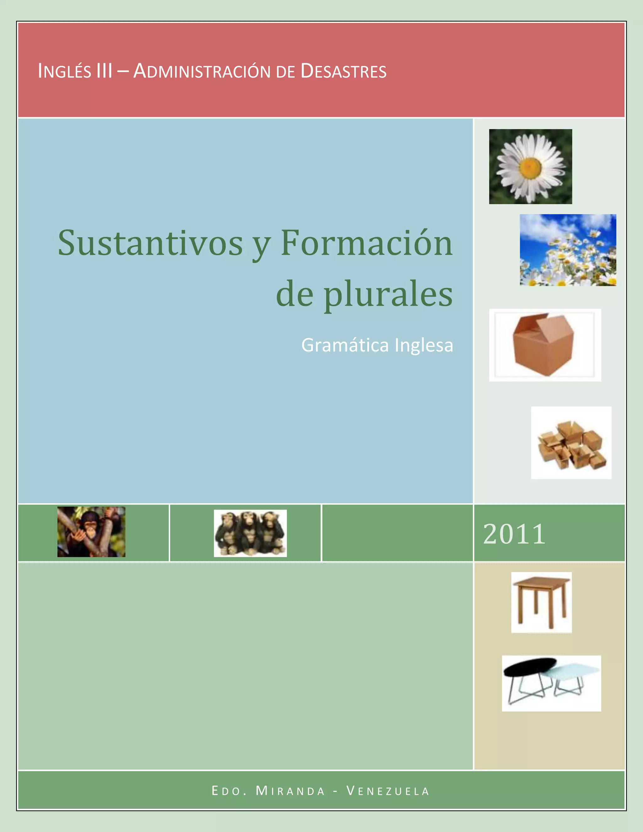 Sustantivos y formacion del plural | DOCX