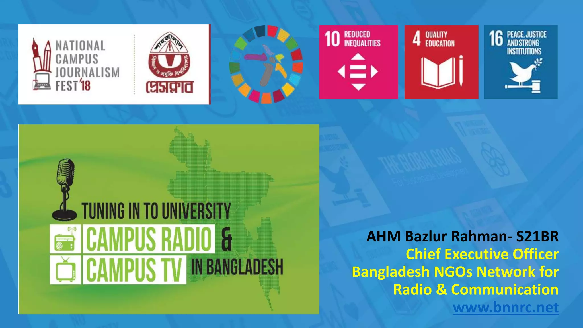 Tuning in to University Campus Radio & Campus TV in Bangladesh | PPT