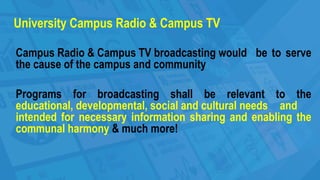 Tuning in to University Campus Radio & Campus TV in Bangladesh | PPT