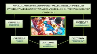 tesis "PEQUEÑOS EXPLORADORES" | PPTX
