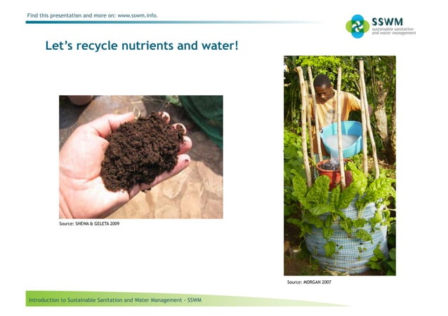SustSan workshop: Introduction to SSWM by Tandiwe Erlmann | PPT
