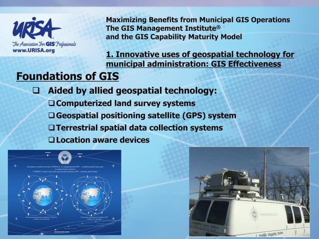 Maximizing Benefits from Municipal GIS Operations The GIS Management ...