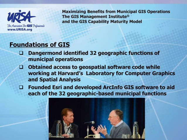 Maximizing Benefits from Municipal GIS Operations The GIS Management ...