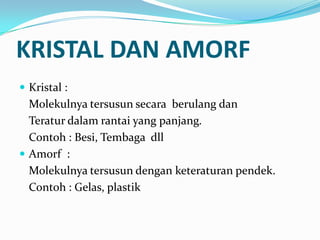 Susunan atom kristal | PPTX