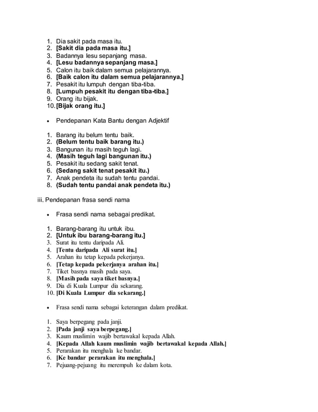 Susunan ayat biasa dan susunan ayat songsang | DOCX