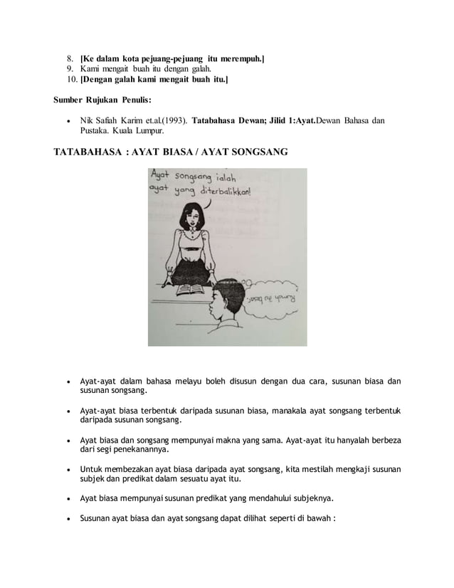 Susunan ayat biasa dan susunan ayat songsang | DOCX