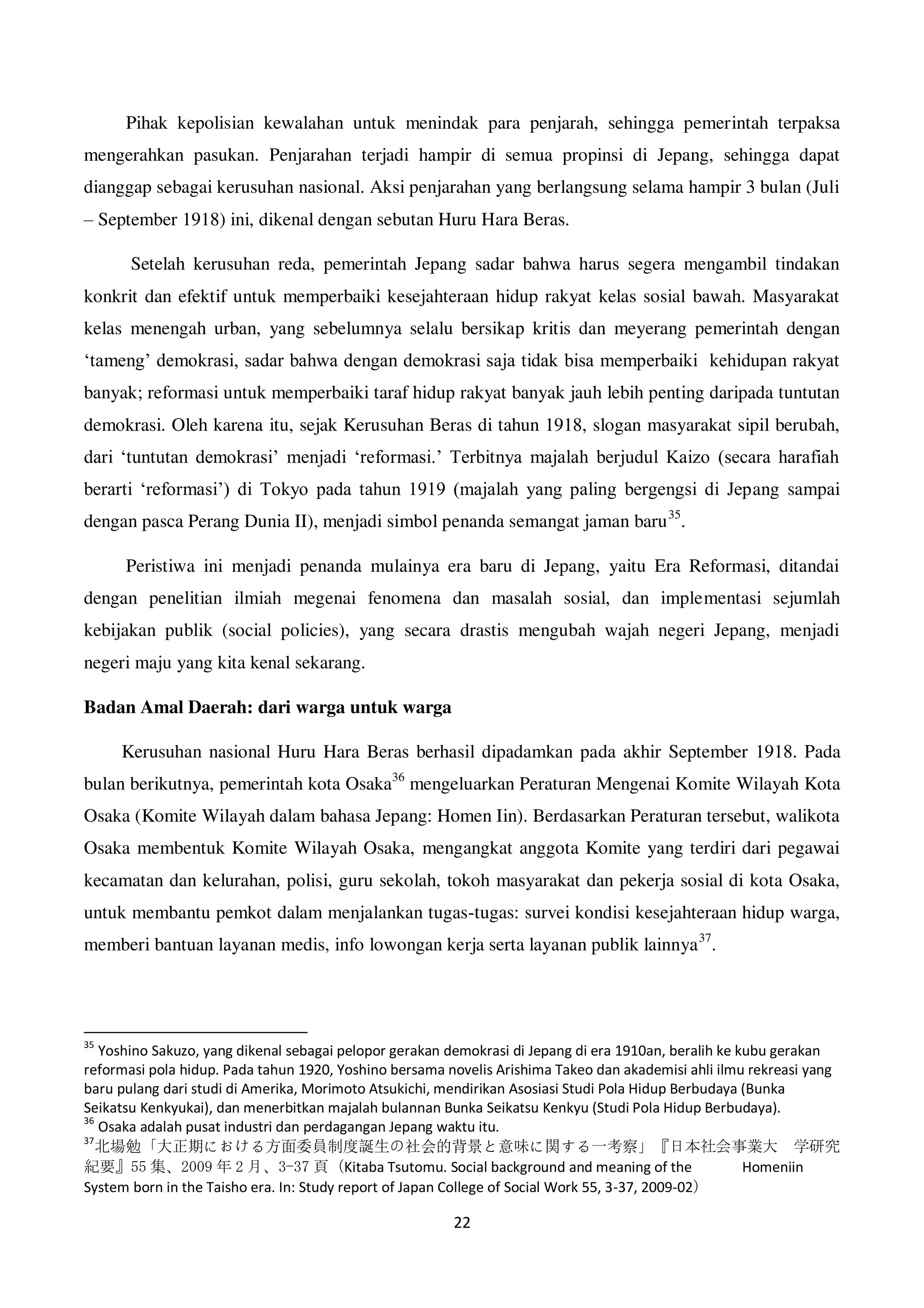 Susy Ong - Shakai Kaizo, 100 Tahun Reformasi Jepang 1919-2019. Dari Demokrasi ke Reformasi | PDF