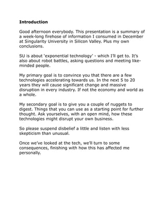 SU Talk - Rotary - script | PDF