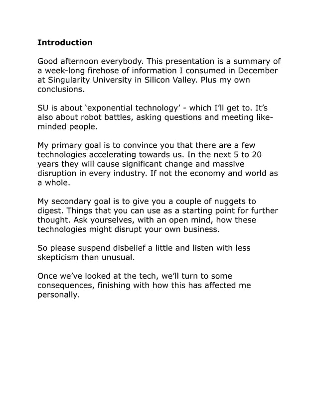 SU Talk - Rotary - script | PDF