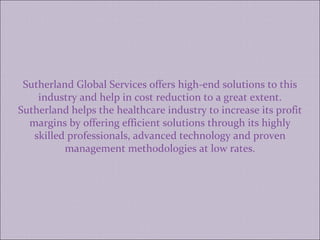 Sutherland global services in healthcare | PPT