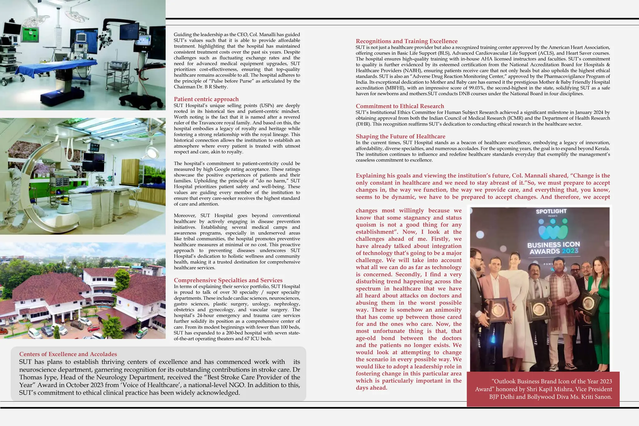 SUT Hospital Pattom 2.pdf | Business Connect Magazine | PDF