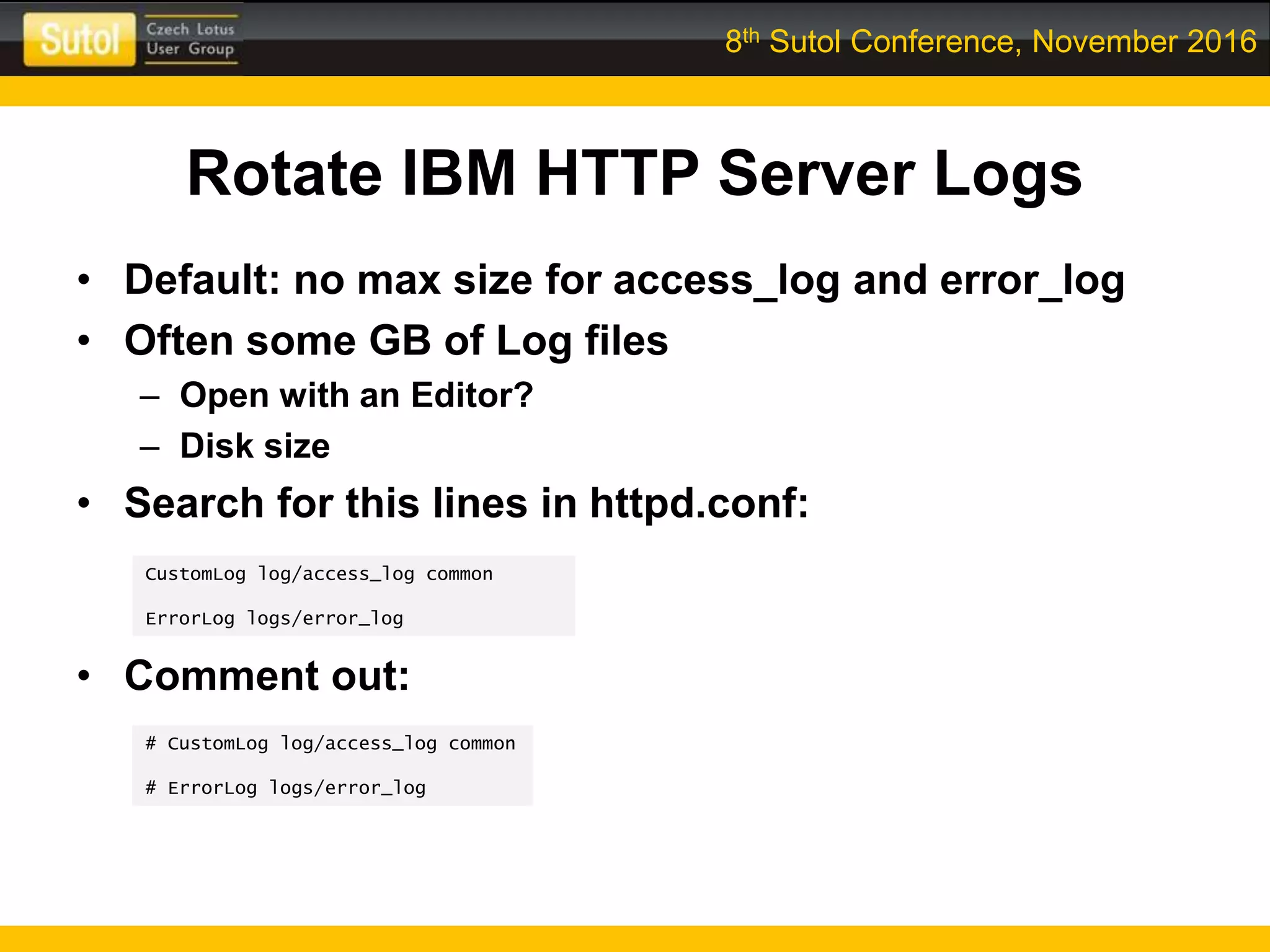 SUTOL 2016: IBM Connections Deployment Best and Worst Practices | PPT