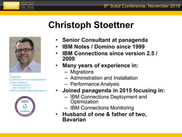 SUTOL 2016: IBM Connections Deployment Best and Worst Practices | PPT