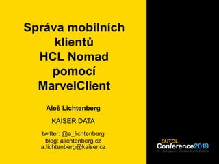 HCL Nomad via Panagenda Marvel Client | PDF