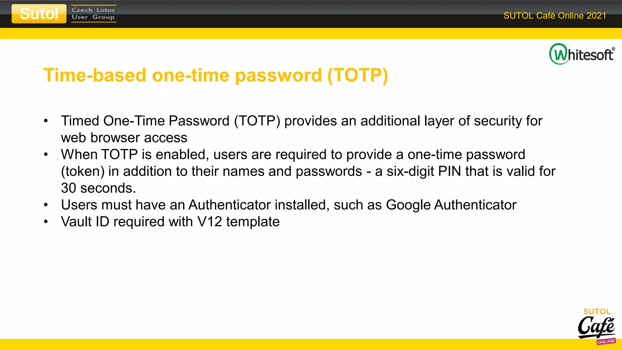 HCL Domino V12 - TOTP | PPT