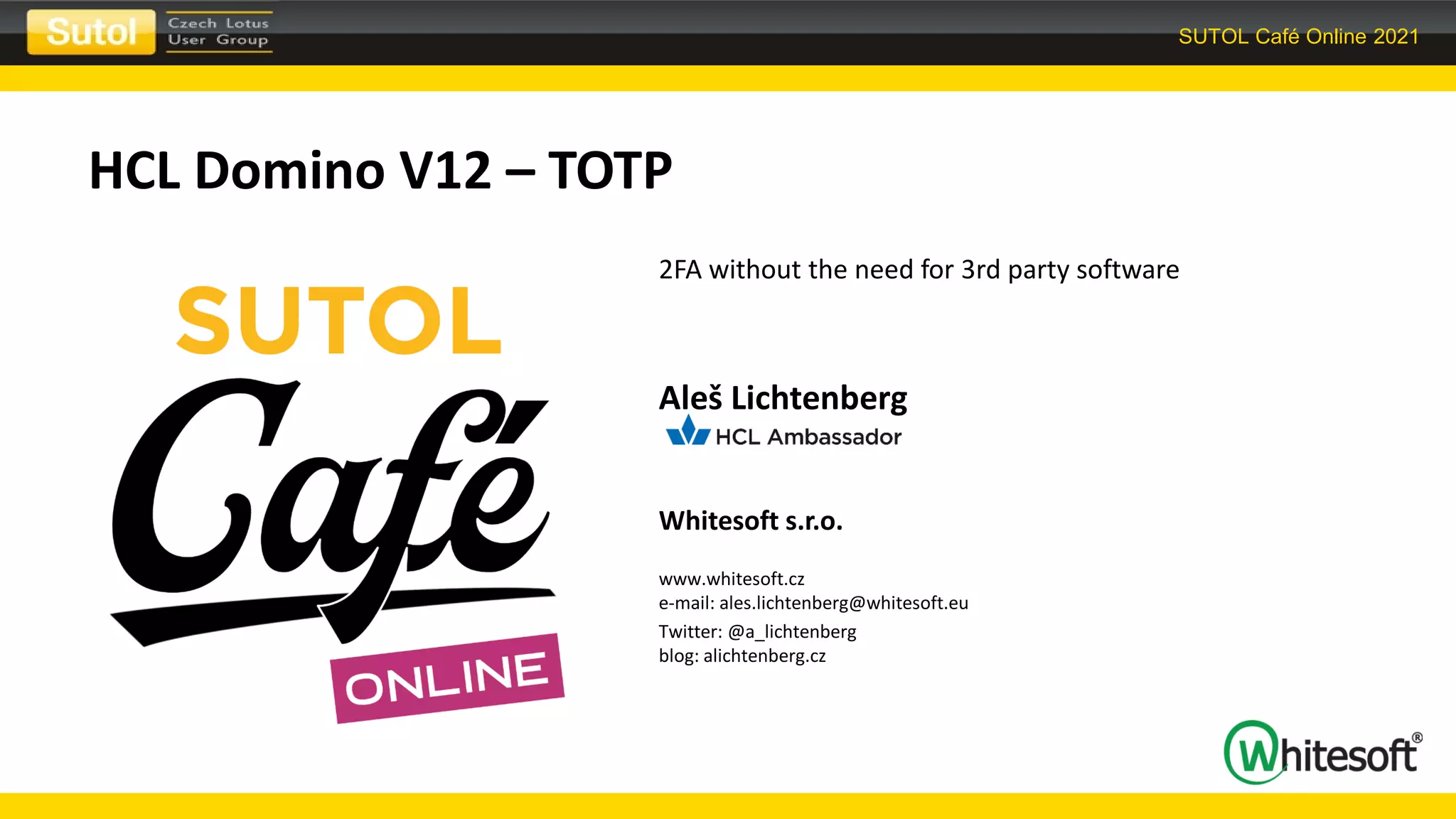 HCL Domino V12 - TOTP | PPT