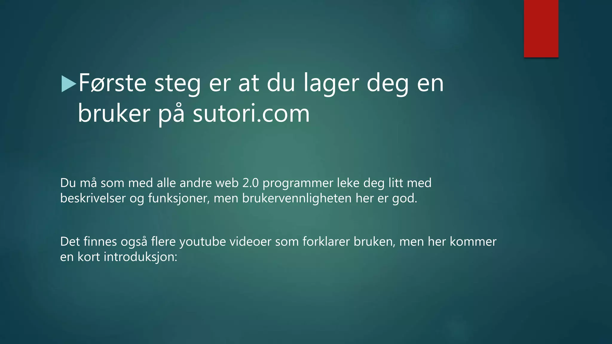 Sutori en kort presentasjon | PPTX