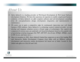 Sutra Company Profile | PDF | Web Development | Internet