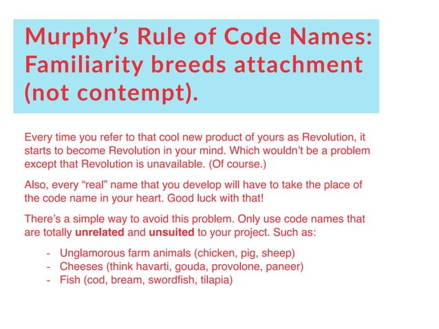 Please Stop Naming Things / BayCHI presentation / Laurel Sutton | PDF