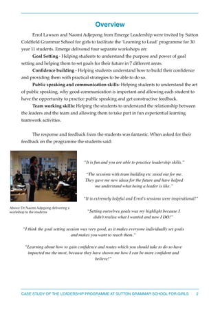 Emerge Leadership Case Study: Sutton Coldfield grammar school for girls ...