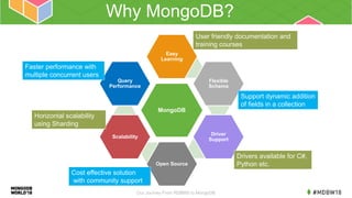 MongoDB World 2018: Bumps and Breezes: Our Journey from RDBMS to MongoDB | PPT