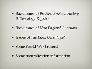 The Sutton's and Introduction to Genealogy | PPT