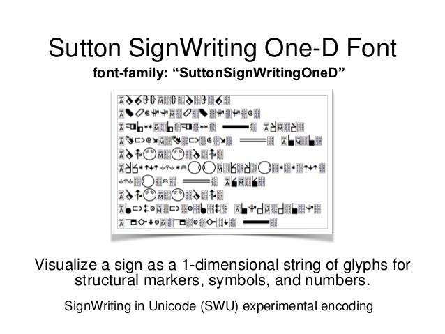 Sutton SignWriting Fonts 2017 Edition