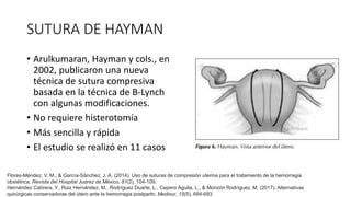 Suturas compresivas uterinas para hemorragia.pptx