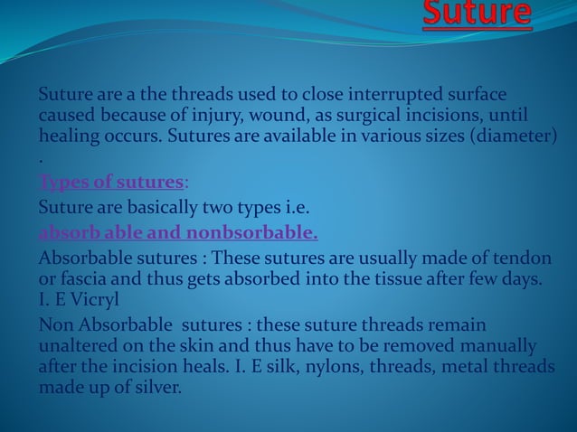 Suture | PPT