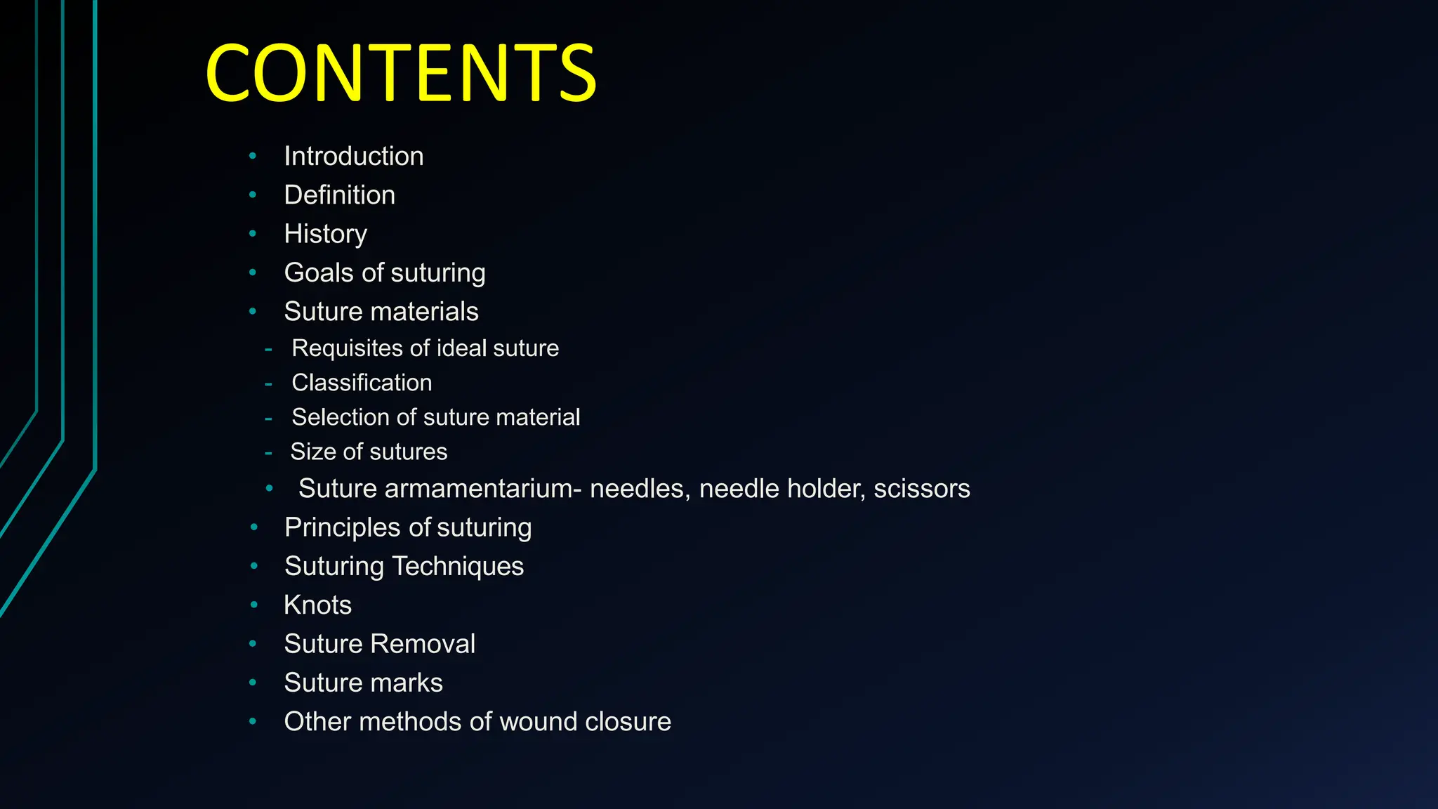 SUTURES AND SUTURING TECHNIQUES BY DR GOURAV | PPTX