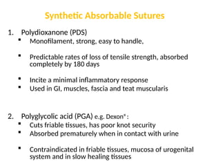 SUTURE pattern, types, uses and tools used | PPTX