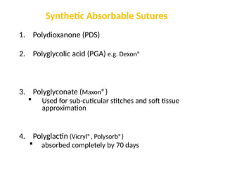 SUTURE pattern, types, uses and tools used | PPTX