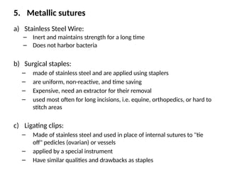 SUTURE pattern, types, uses and tools used | PPTX
