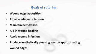 Dental Suturing: materials and techniques. | PPTX