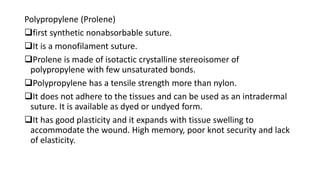 Suture in medical applications | PPTX