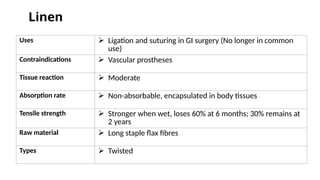 Suture material, Bailey's and love surgery | PPTX